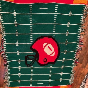 Football Throw Mosaic Crochet Pattern: Team Colors Blanket (PDF Pattern ...