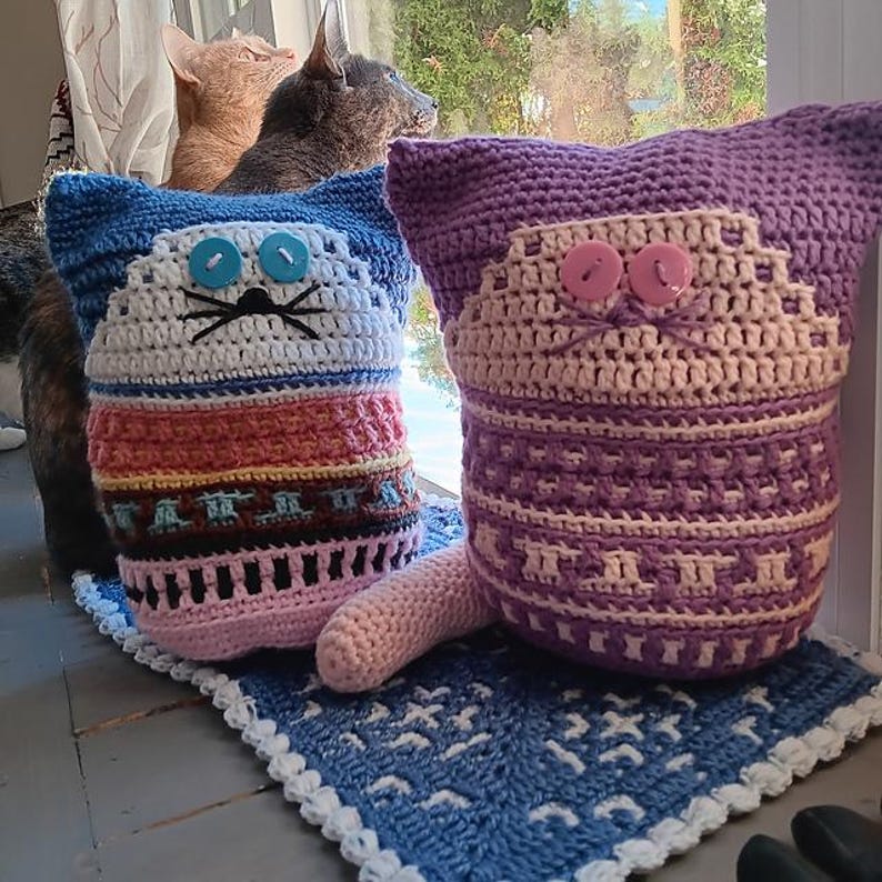Mr Kitty Mosaic Crochet Stuffy PATTERN ONLY (PDF) - Etsy
