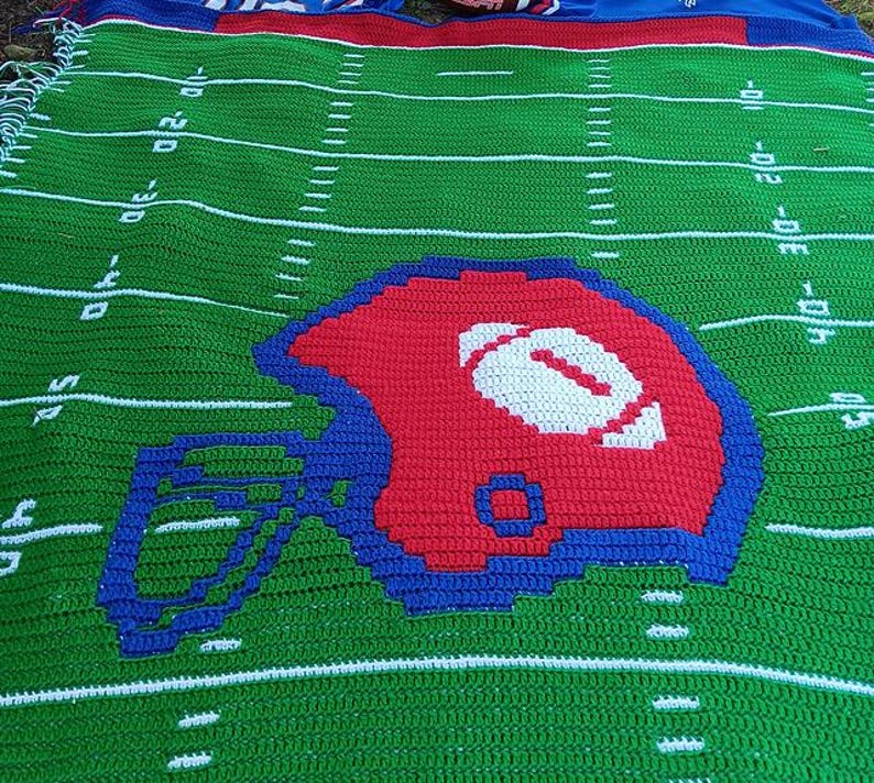Football Throw Mosaic Crochet Pattern: Team Colors Blanket (PDF Pattern ...