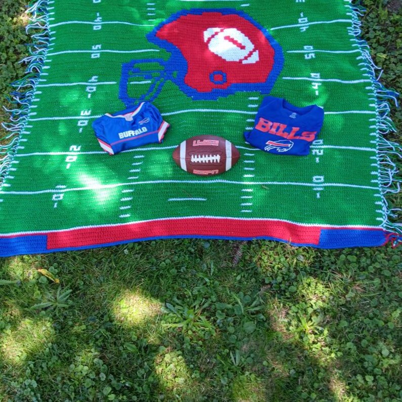 Football Throw Mosaic Crochet Pattern: Team Colors Blanket (PDF Pattern ...