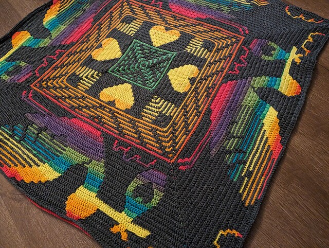 Rainbow Baby Mosaic Crochet Blanket PATTERN (PDF) - Etsy