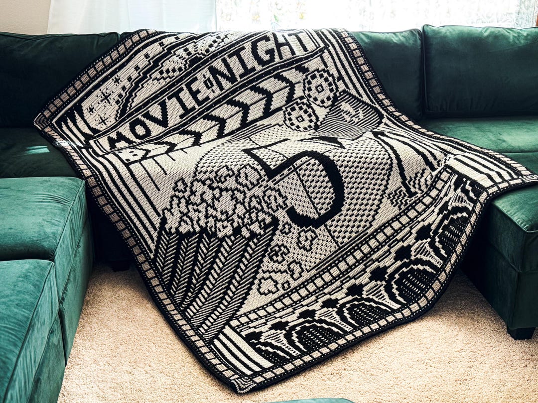 Movie Night Mosaic Crochet Blanket PATTERN: Beginner-friendly (PDF ...