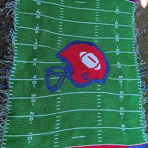 Football Throw Mosaic Crochet Pattern: Team Colors Blanket (PDF Pattern ...