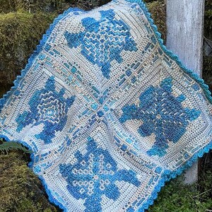 Tropical Turtles Overlay Mosaic Crochet PATTERN ONLY, Crochet Blanket ...