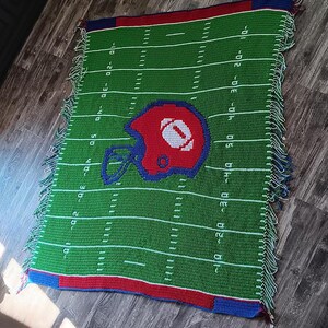 Football Throw Mosaic Crochet Pattern: Team Colors Blanket (PDF Pattern ...