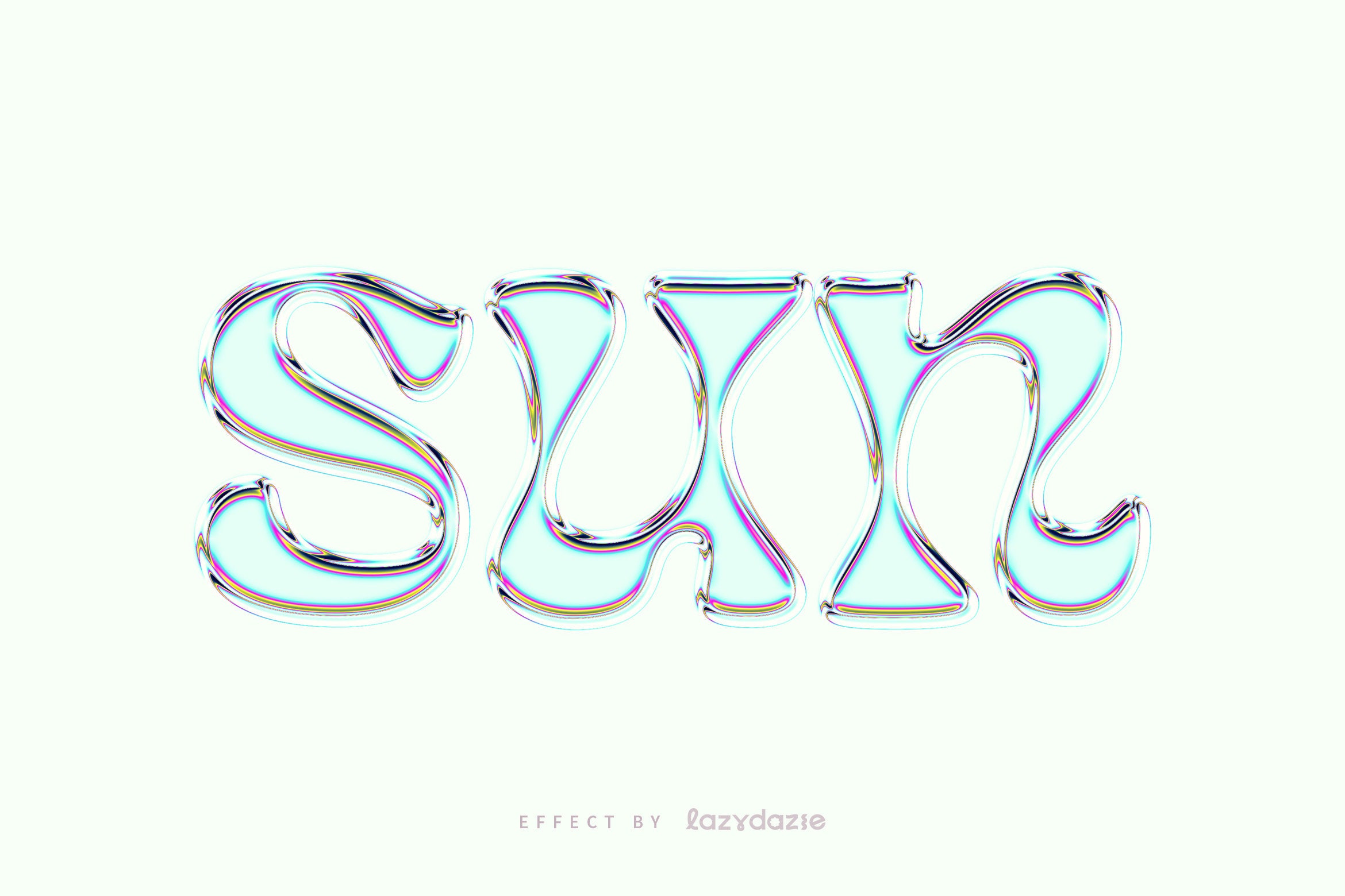 Multi Colored Iridescent PSD Text Effect Digital Download Photoshop ...