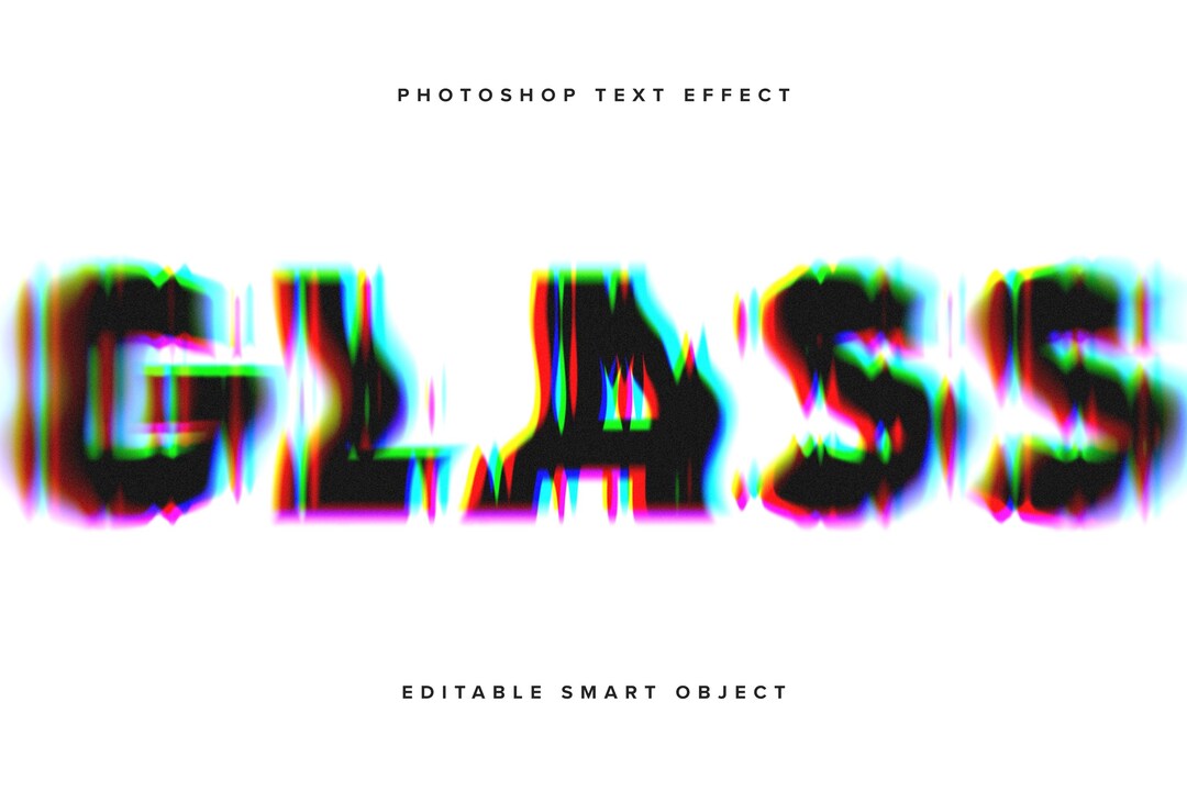 Warped Glass Texture PSD Text Effect Digital Download Photoshop Effect ...
