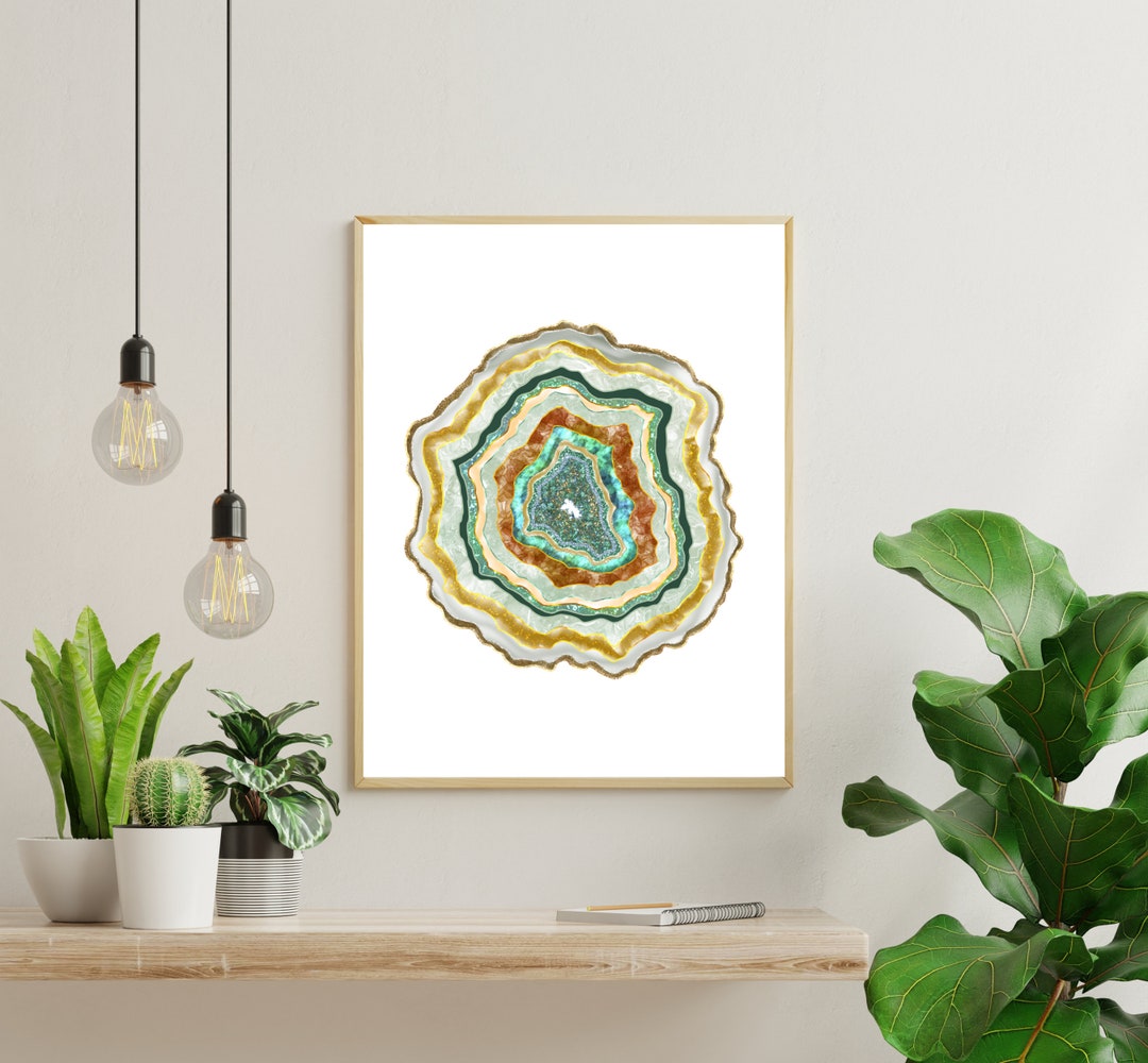 Earthy Crystal Geode Illustration - Etsy