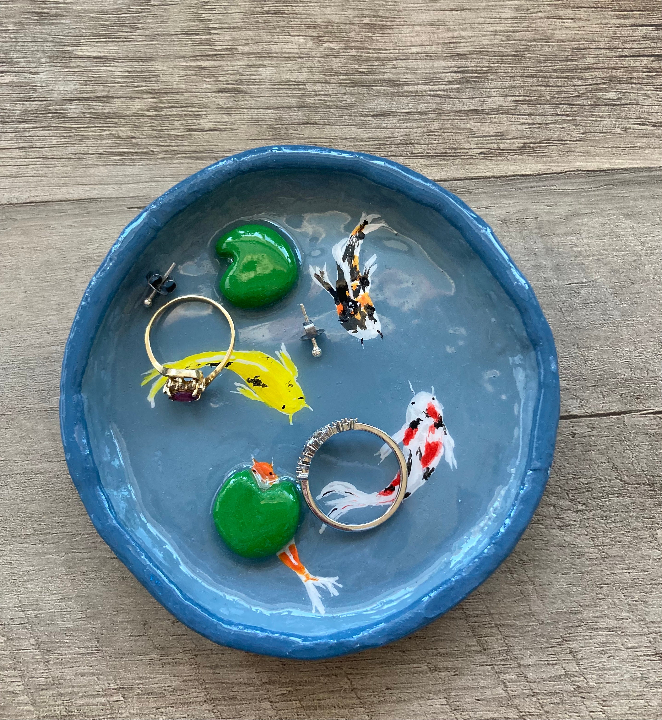 Koi Fish Ring Dish Cute Gift Ring Dish Cute Fish Lovers - Etsy