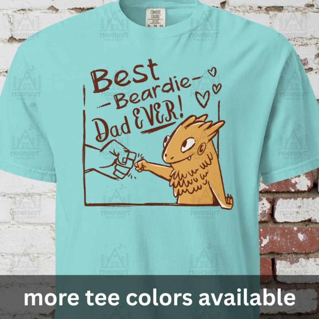 Beardie Dad Ever Comfort Colors T-shirt | Reptile Father Gift - Etsy