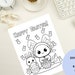 Kawaii Easter Axolotl Coloring Page for Kids Fun Easter Printable Games ...