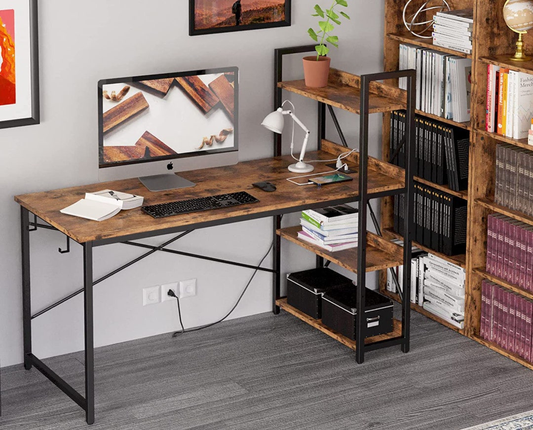 Computer Desk Mid Century Modern Corner Desk PC Desk - Etsy