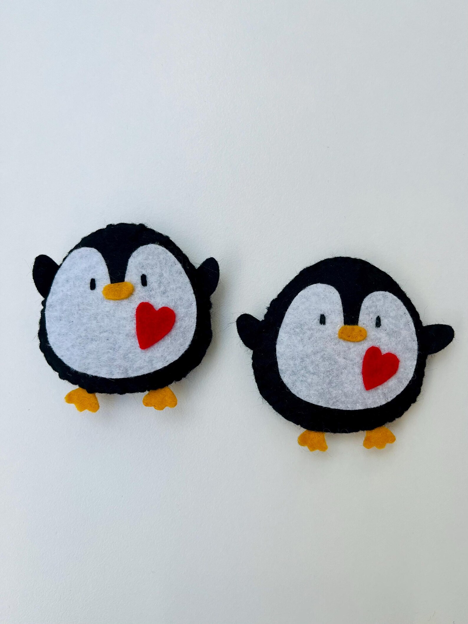 Set Ot Two Felt Magnets, Penguin and Polar Bear, Felt Ornament ...