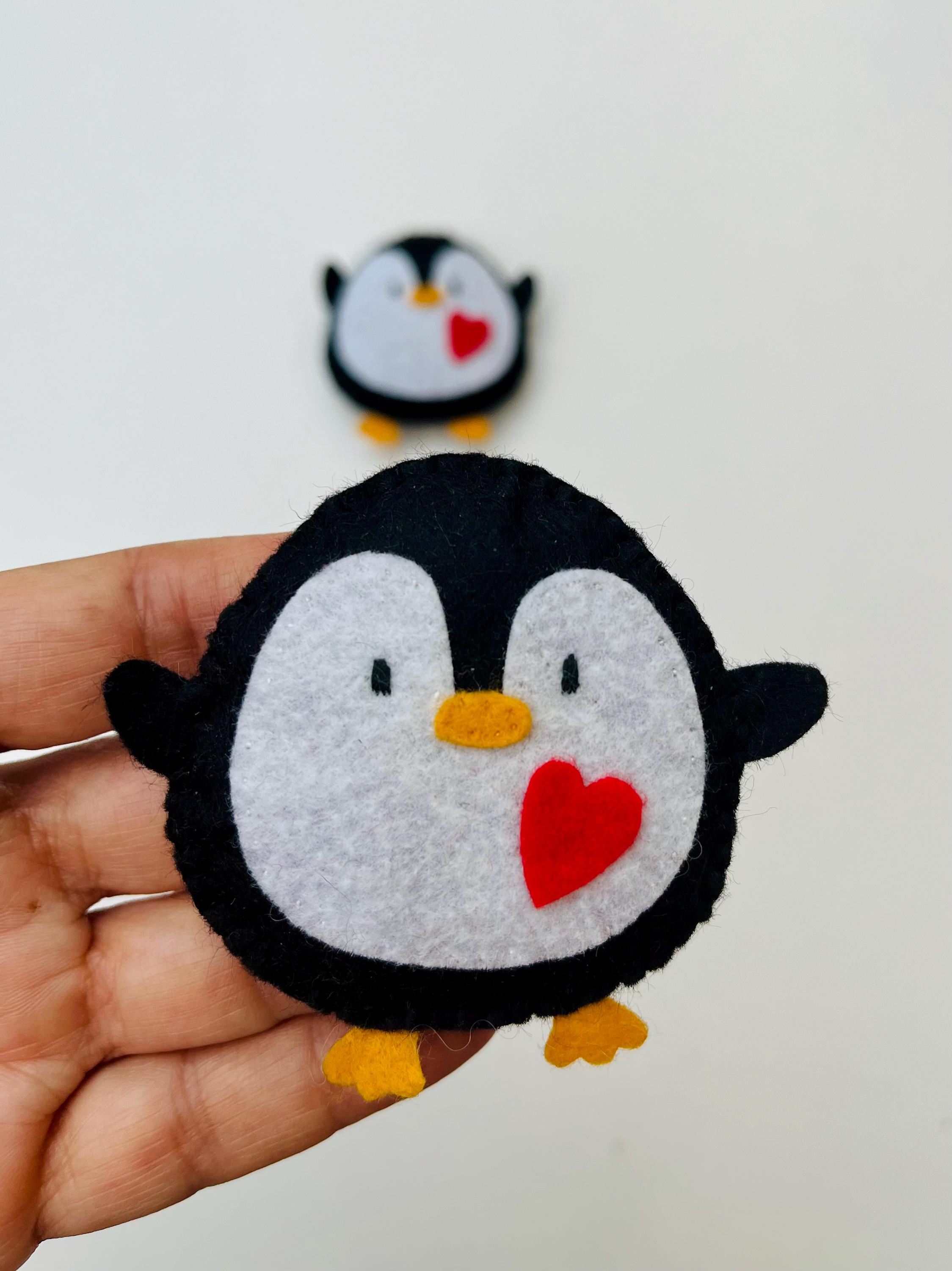 Set Ot Two Felt Magnets, Penguin and Polar Bear, Felt Ornament ...