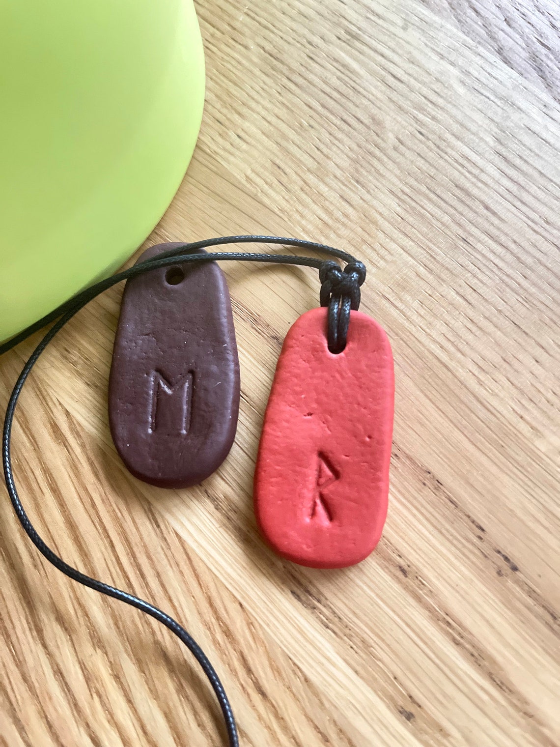 Rust Brown Rune Necklace/ Rune Talisman/ Viking Runes/ Viking - Etsy