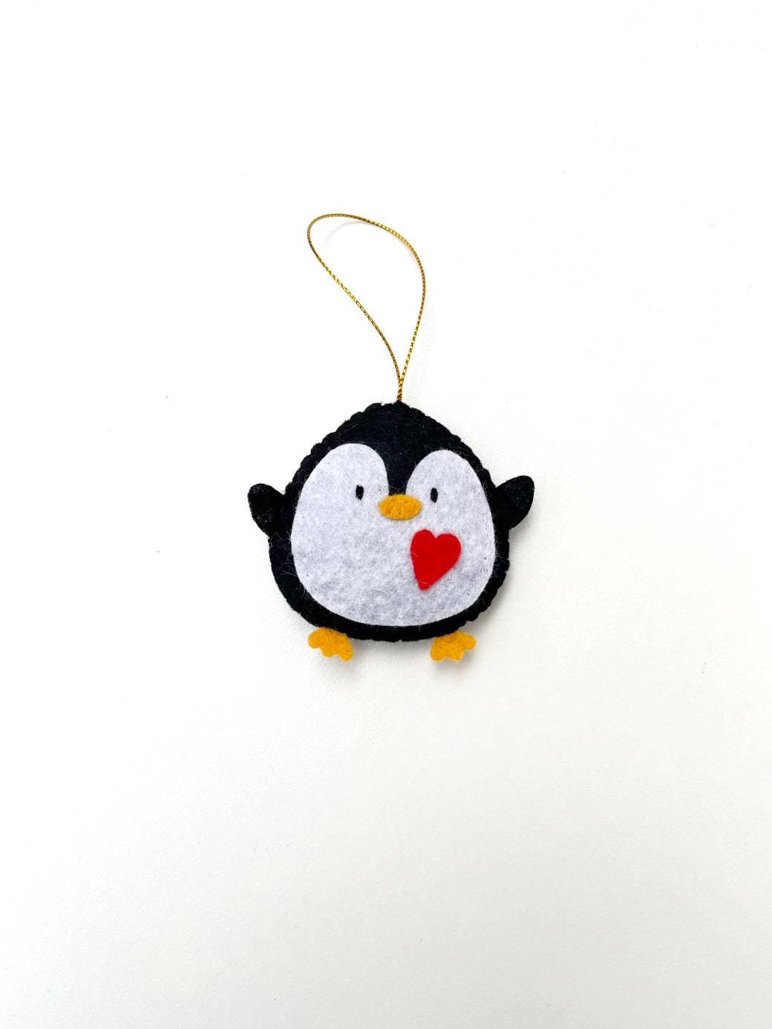Penguin Christmas Ornament, Felt Penguin, Hanging Felt Decor, Cute ...