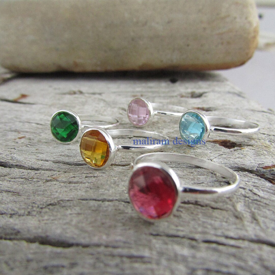 Karma Personalized Set of 5 Rings for All Five Day Daily Wear • Round ...
