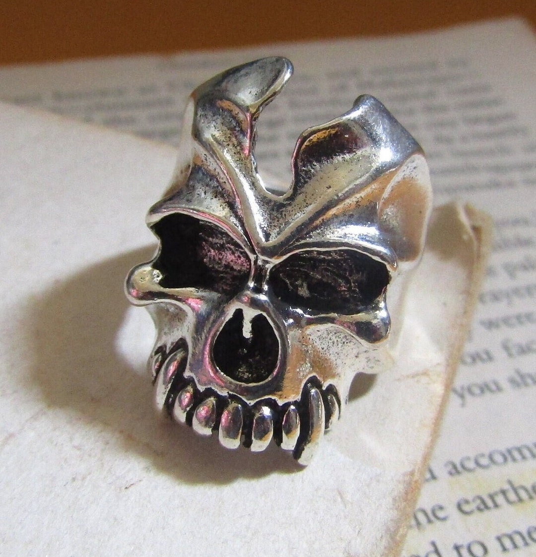 Vintage Skull Head Ring 925 Silver Handcraft.. - Etsy