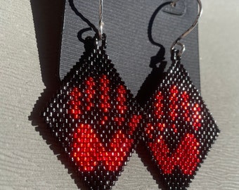 Mohawk Beaded Earrings - Etsy