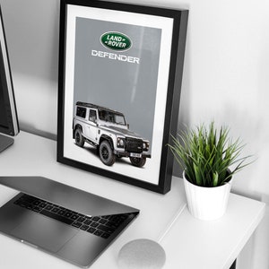 Vintage Car Print Land Rover Defender 90 Poster Land Rover - Etsy