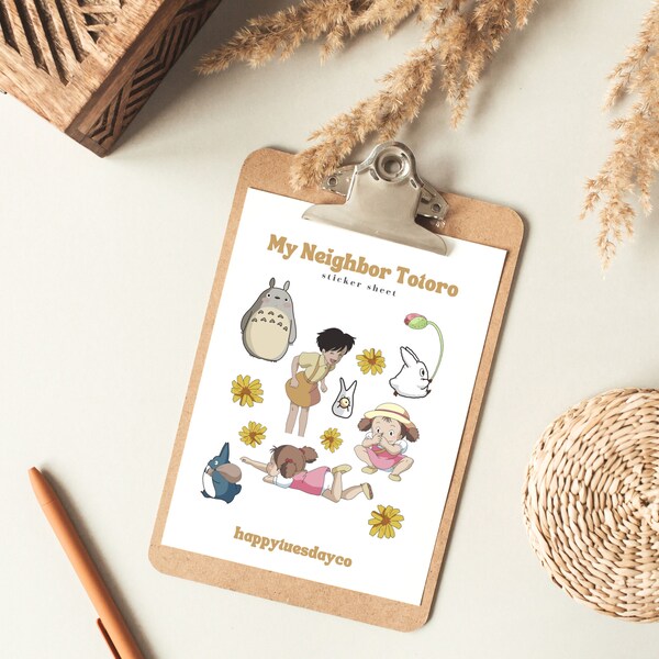 Totoro Digital Stickers - Etsy