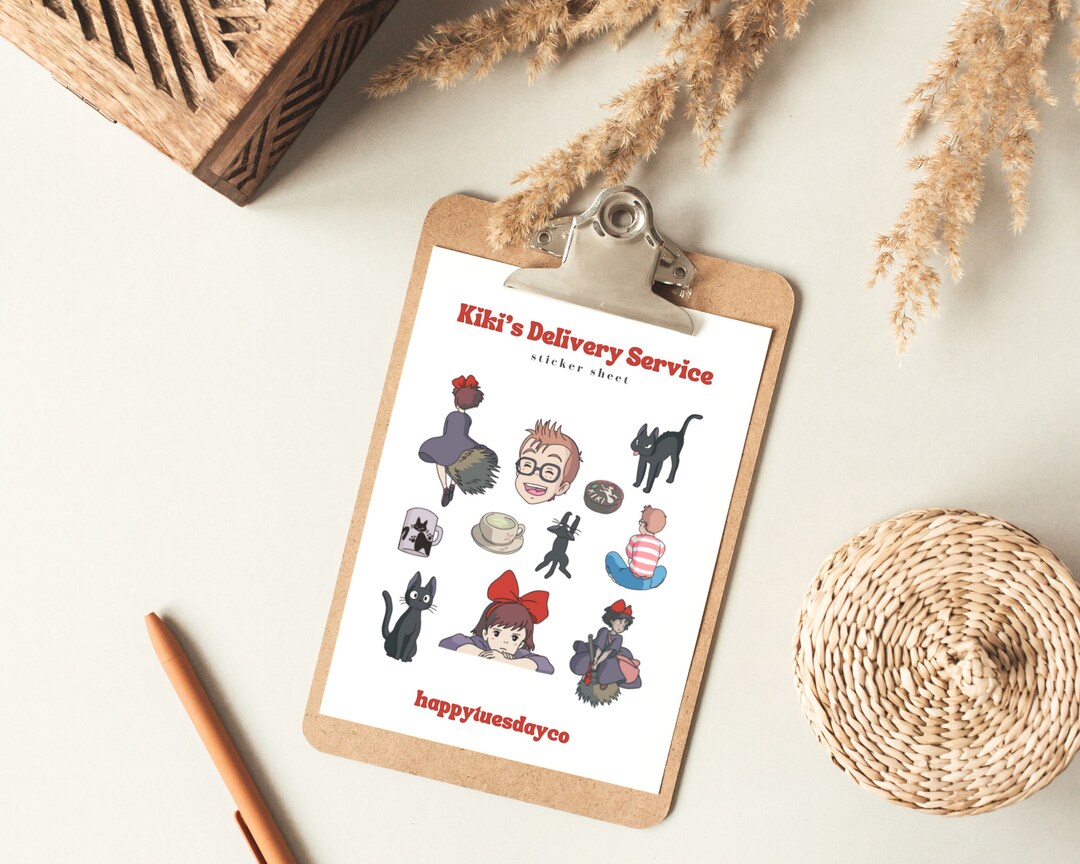 Printable Kiki's Delivery Service Sticker Sheet / Kiki's Sticker Sheet ...