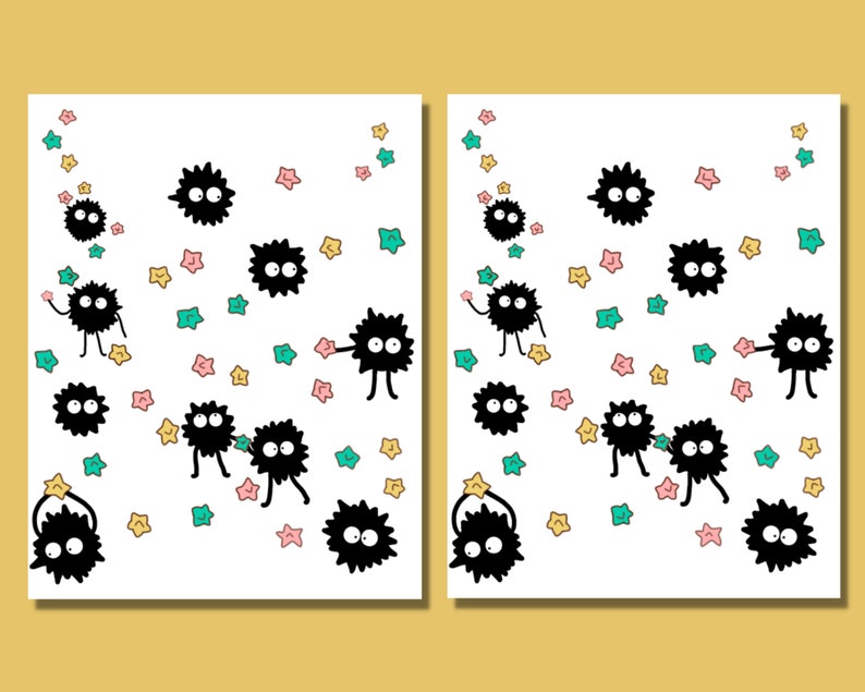 Printable Soot Sprite Sticker Sheet / Soot Sprite Sticker Sheet ...
