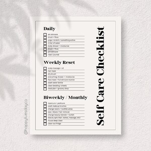 Self Care Schedule, Self Care Checklist, Maintenance Checklist, Beauty ...