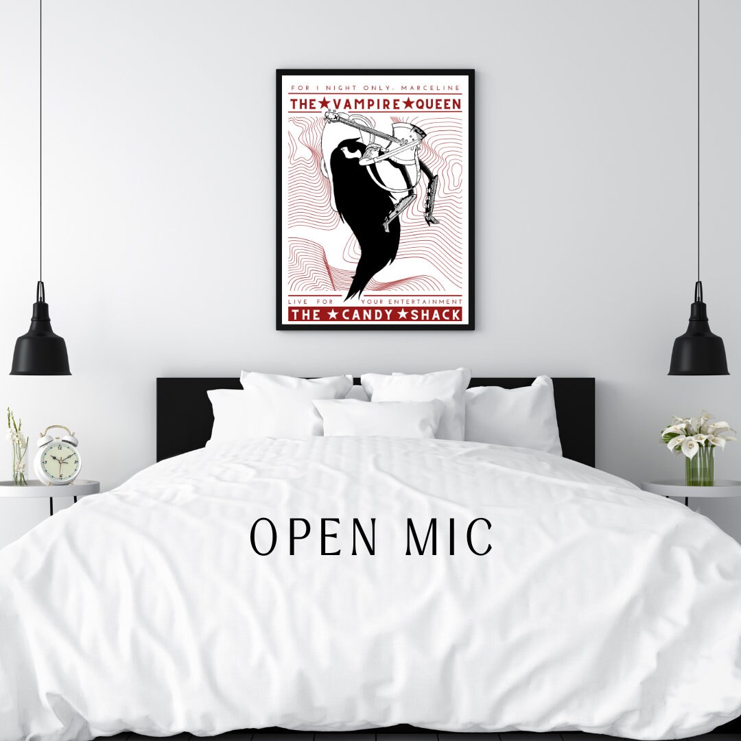 Open Mic Art Print, Marceline Adventure Time Wall Art, Download and It ...