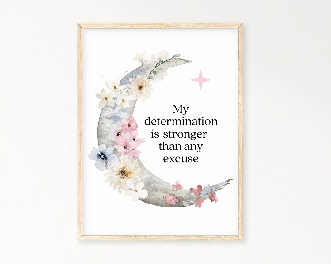 Art Printable, Motivational Print, Motivational Wall Art, Determination ...