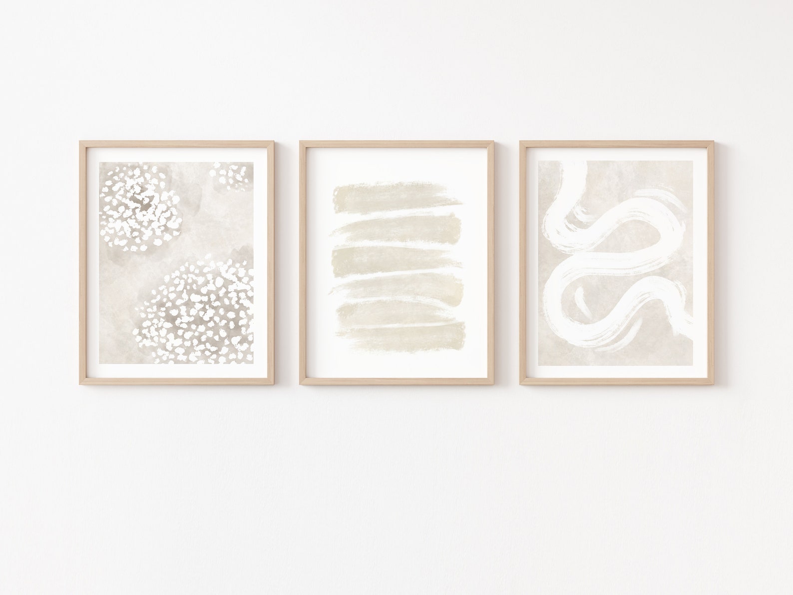 Beige Printable Wall Art, Abstract Beige Wall Art Print, Boho Printable ...