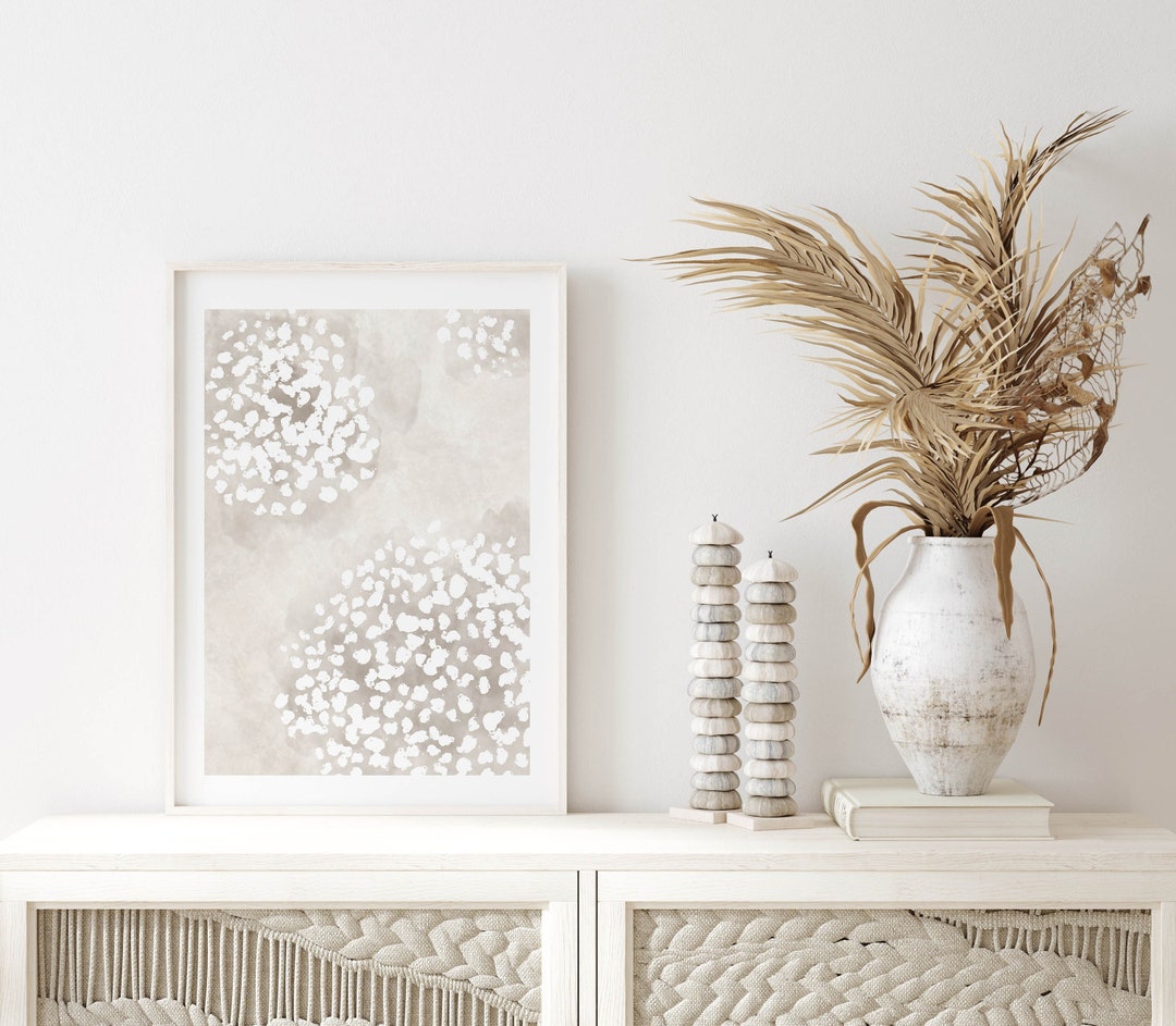 Abstract Beige Wall Art Print, Beige Printable Wall Art, Boho Printable ...
