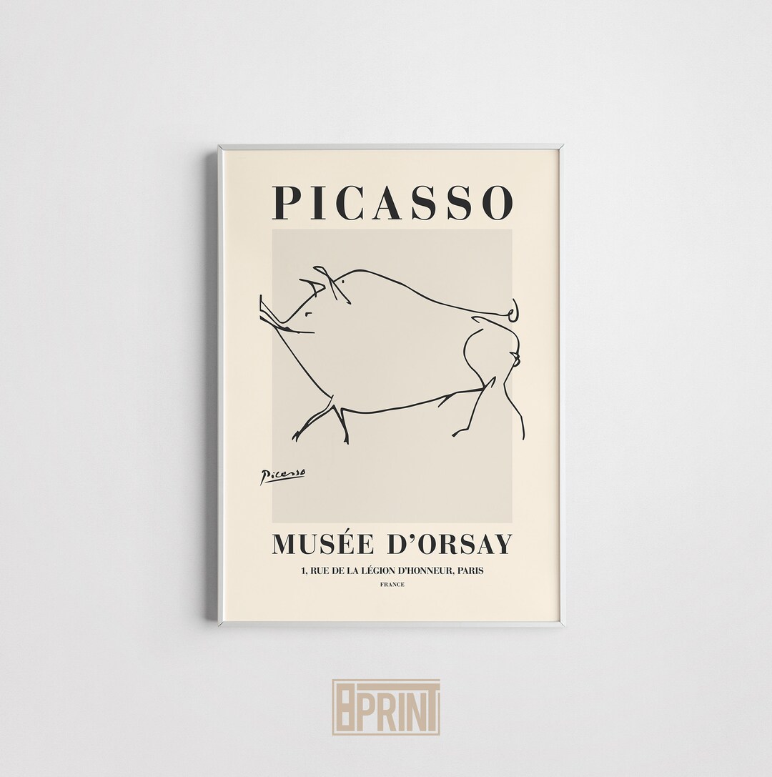Picasso Print the Pig Museum Exhibition Art Modern - Etsy