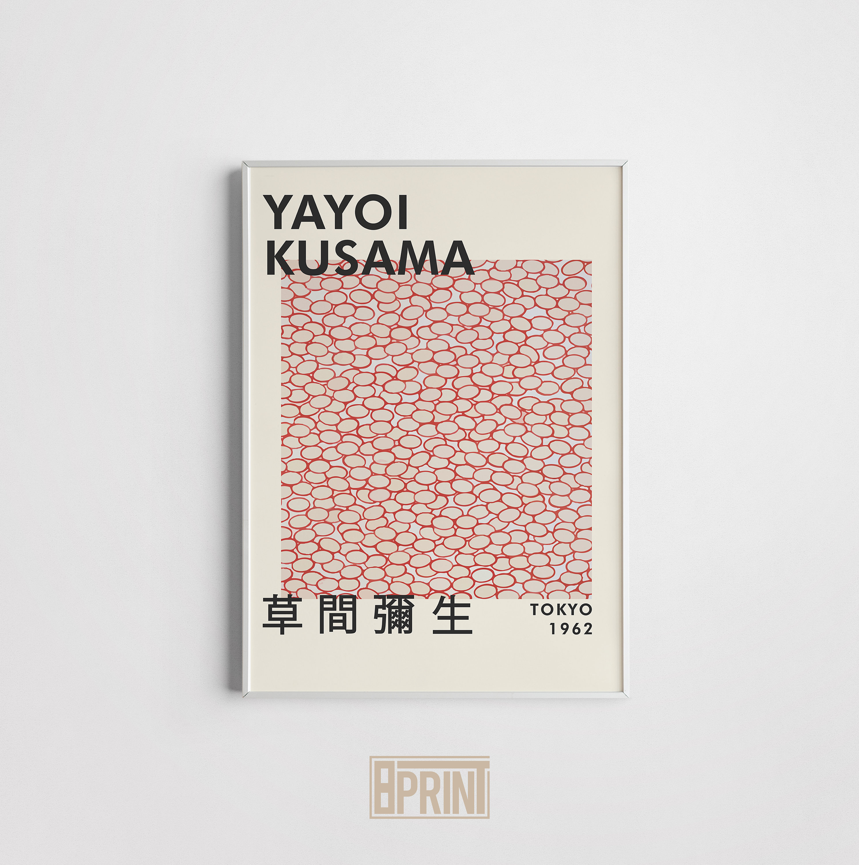 Yayoi Kusama Poster, Yayoi Kusama Print Download, Orange Yayoi Web ...