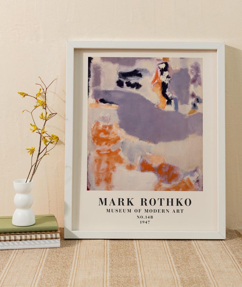 Mark Rothko Print, Museum Exhibition Wall Art, Living Room Poster ...