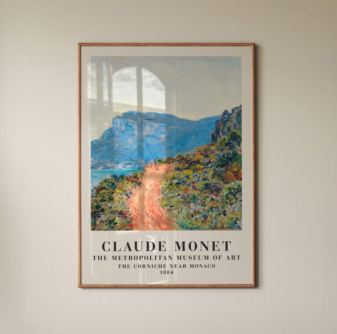 Monet Art Poster, Museum Exhibition Print, Impressionism Landscape Wall ...