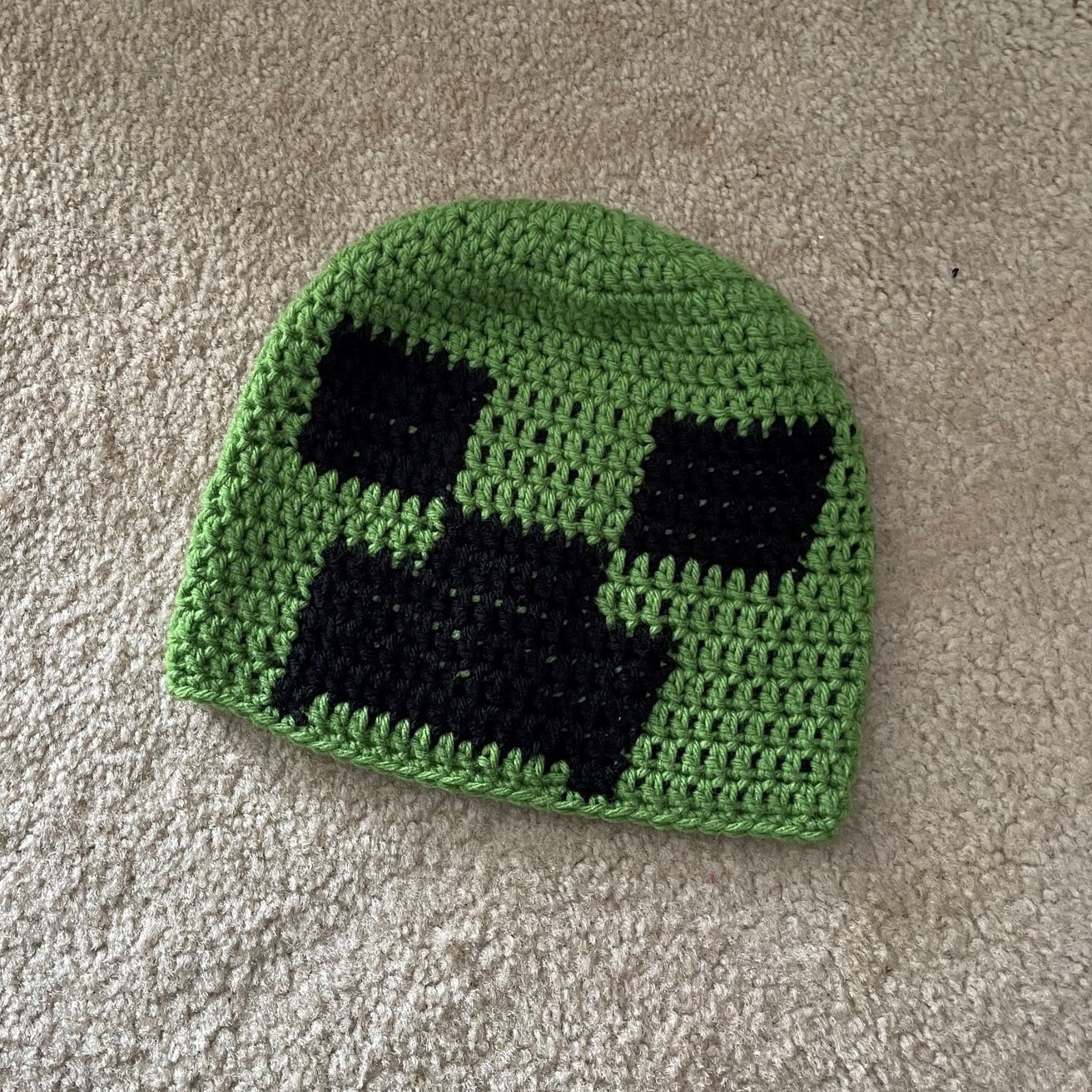 MADE TO ORDER Crochet Minecraft Creeper Hat for Adults and Children ...