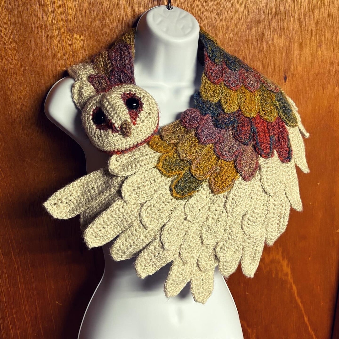 MADE TO ORDER Crochet, Owl Scarf, Shawl - Handmade - Etsy