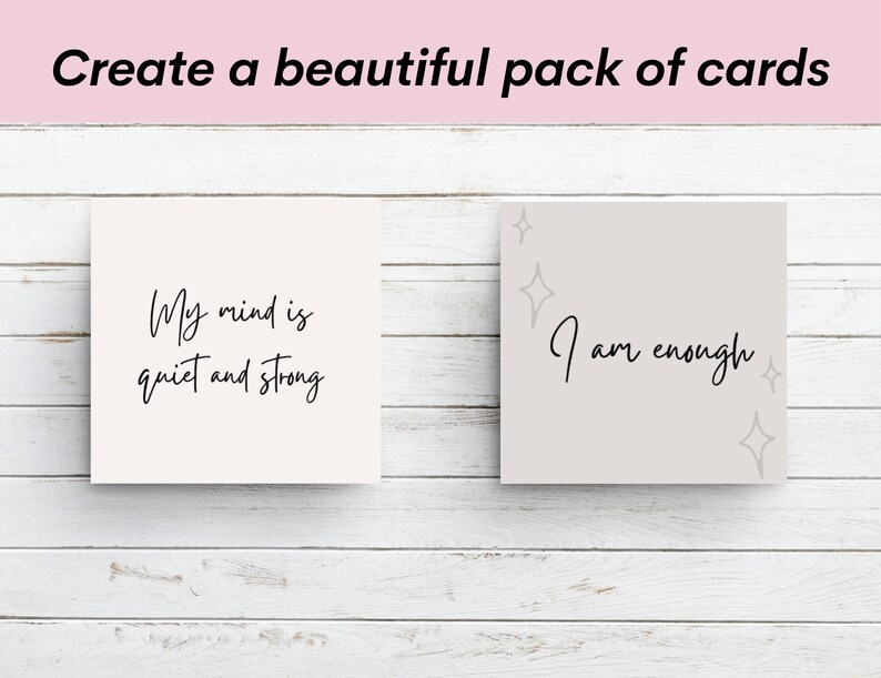 60 Printable Affirmation Cards Affirmation Cards for Women Boho Style Affirmations Instant ...