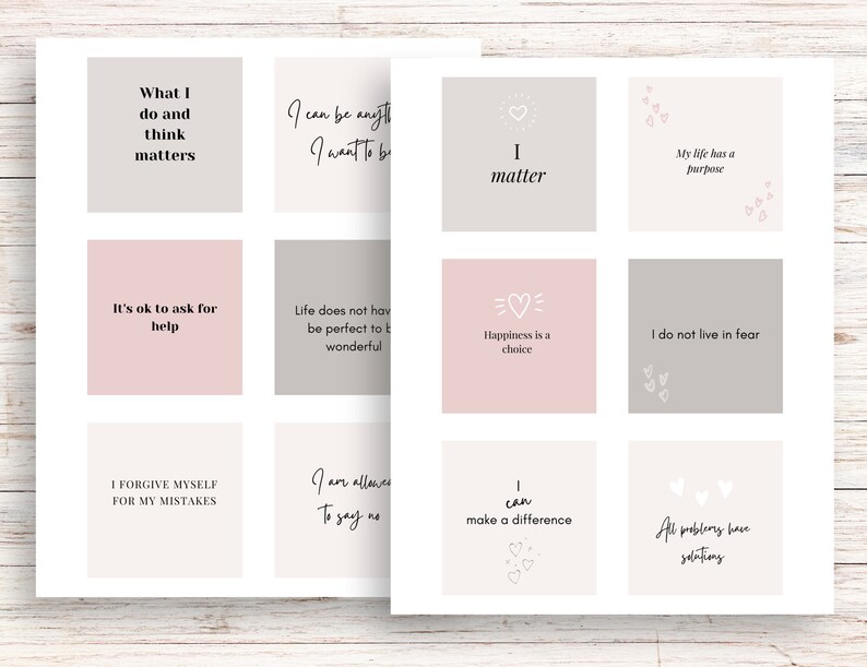 60 Printable Affirmation Cards Affirmation Cards for Women - Etsy