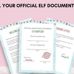 Printable Christmas Elf Bundle Printable Elf Kit Elf Arrival and Return ...