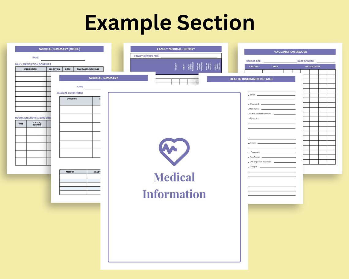 Emergency Binder. Editable in Case of Emergency Binder. Fillable ...