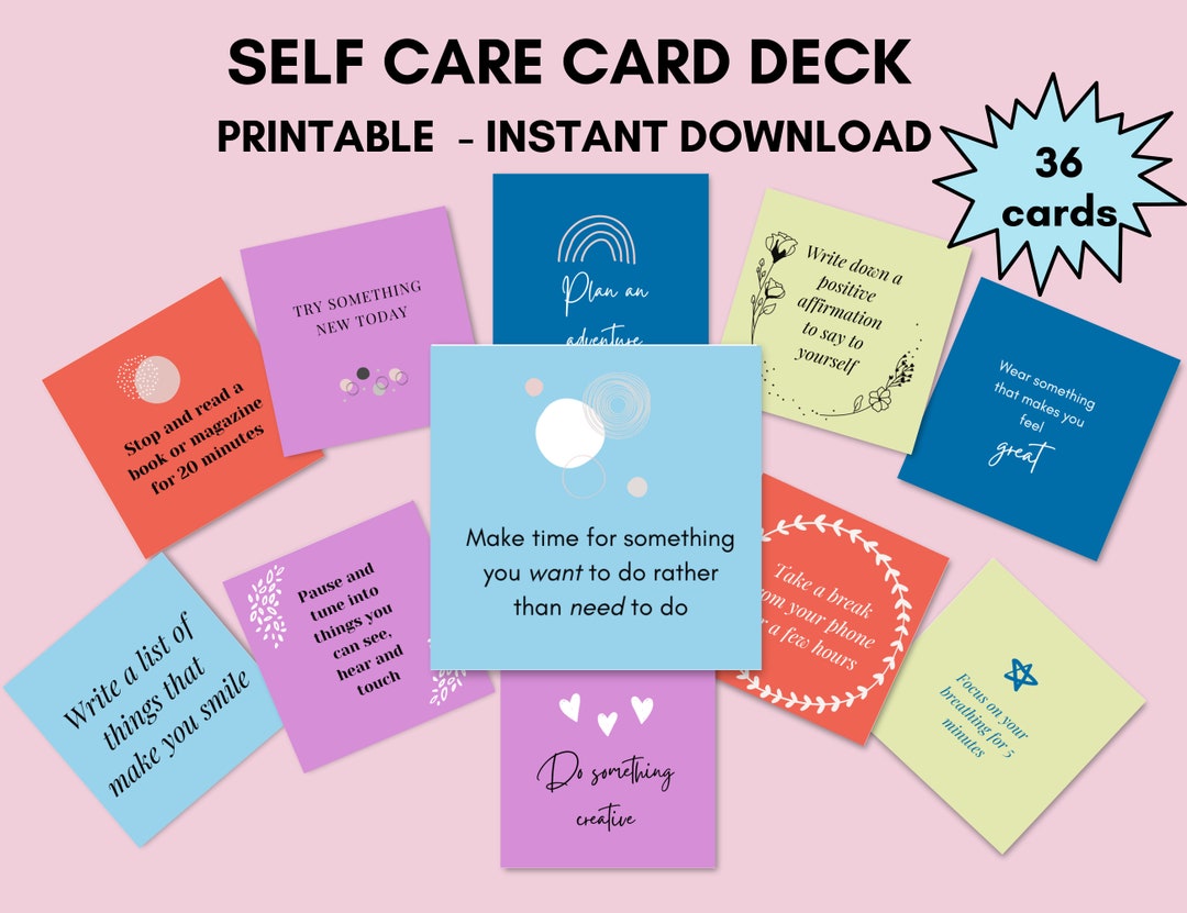 Self Care Cards - Affirmation & Self Love Digital Card Deck for ...