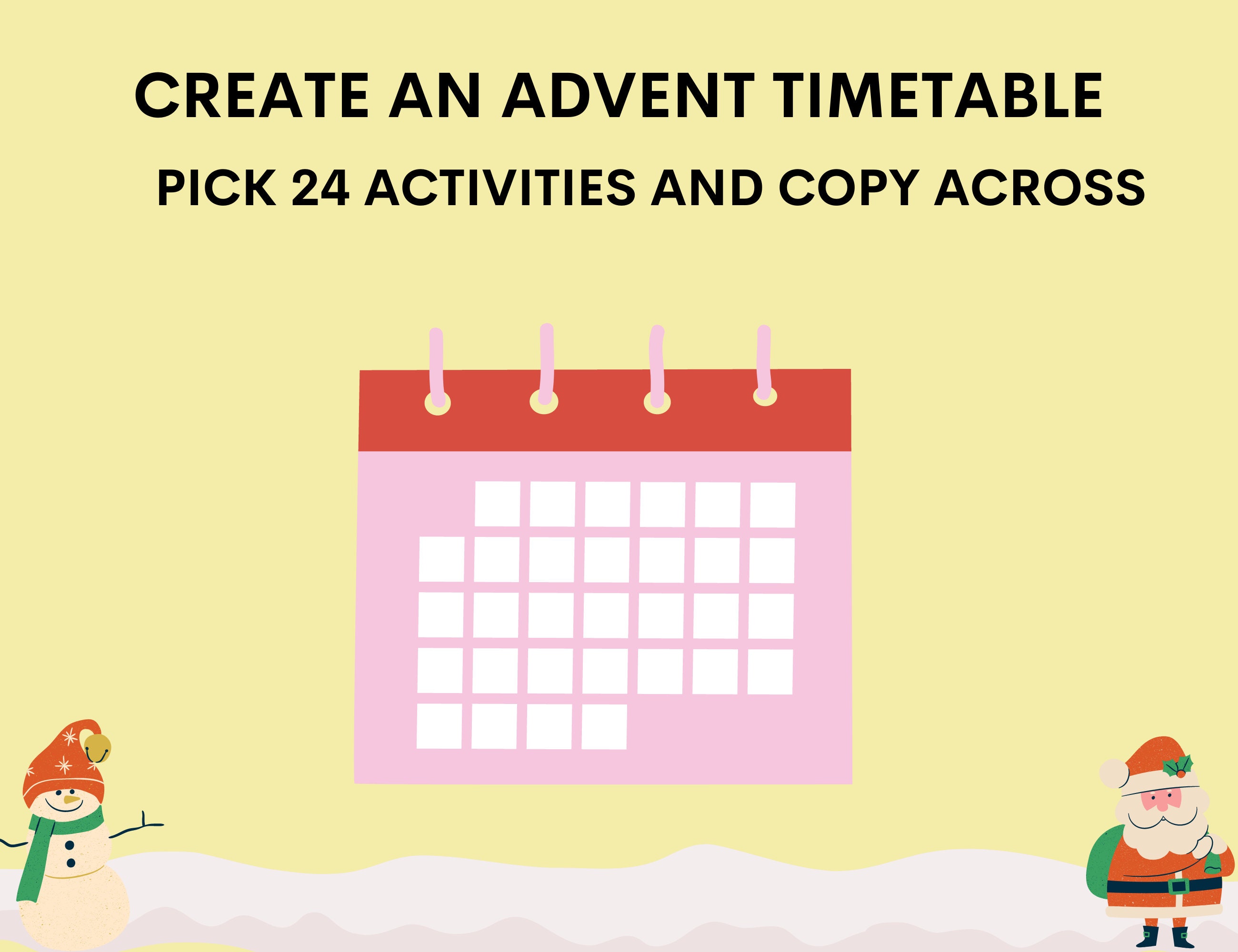 52 Printable Advent Activity Cards. Family Advent Activities. Instant ...