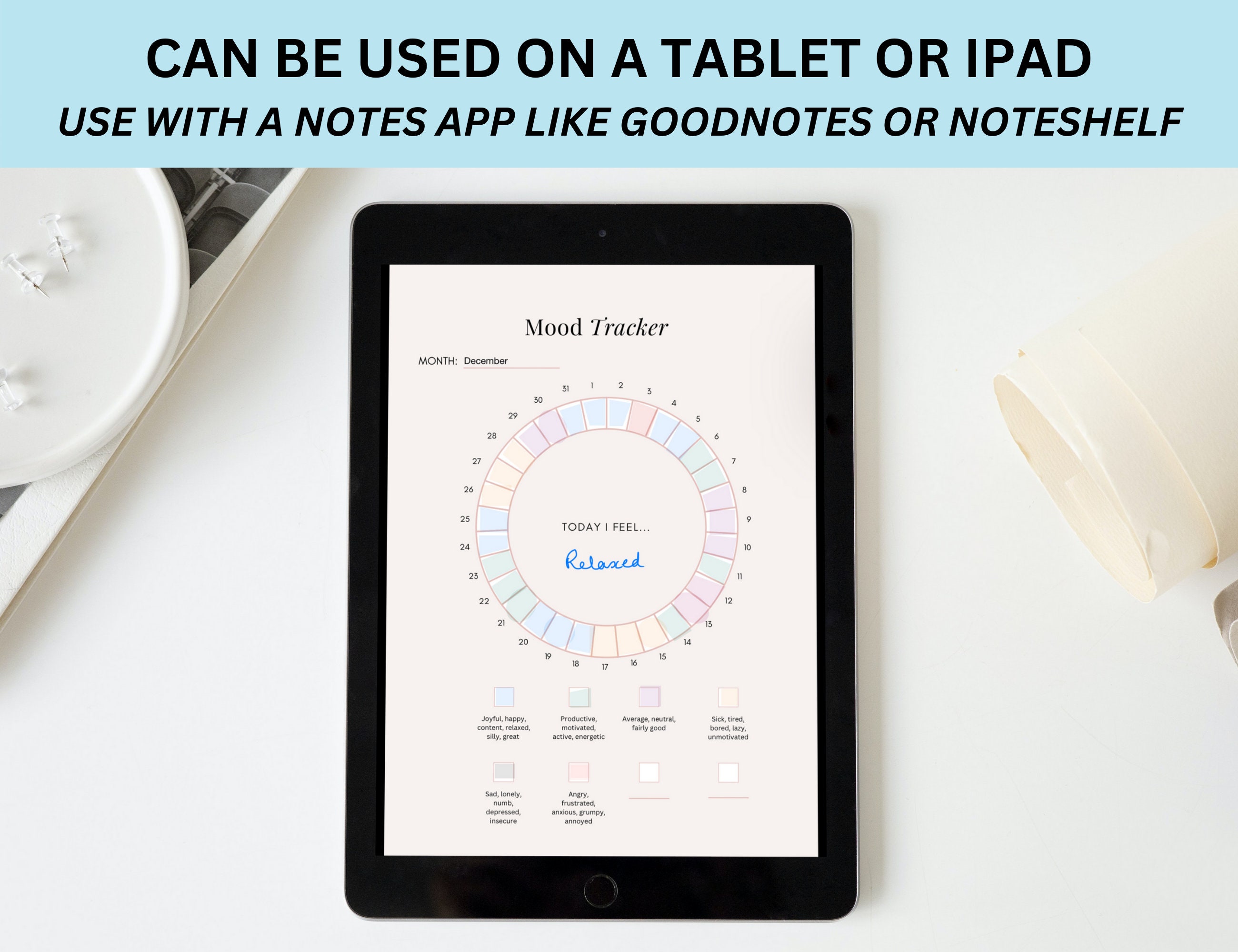 Mood Tracker Printable Instant Download Keep a Mood Journal Print Out ...