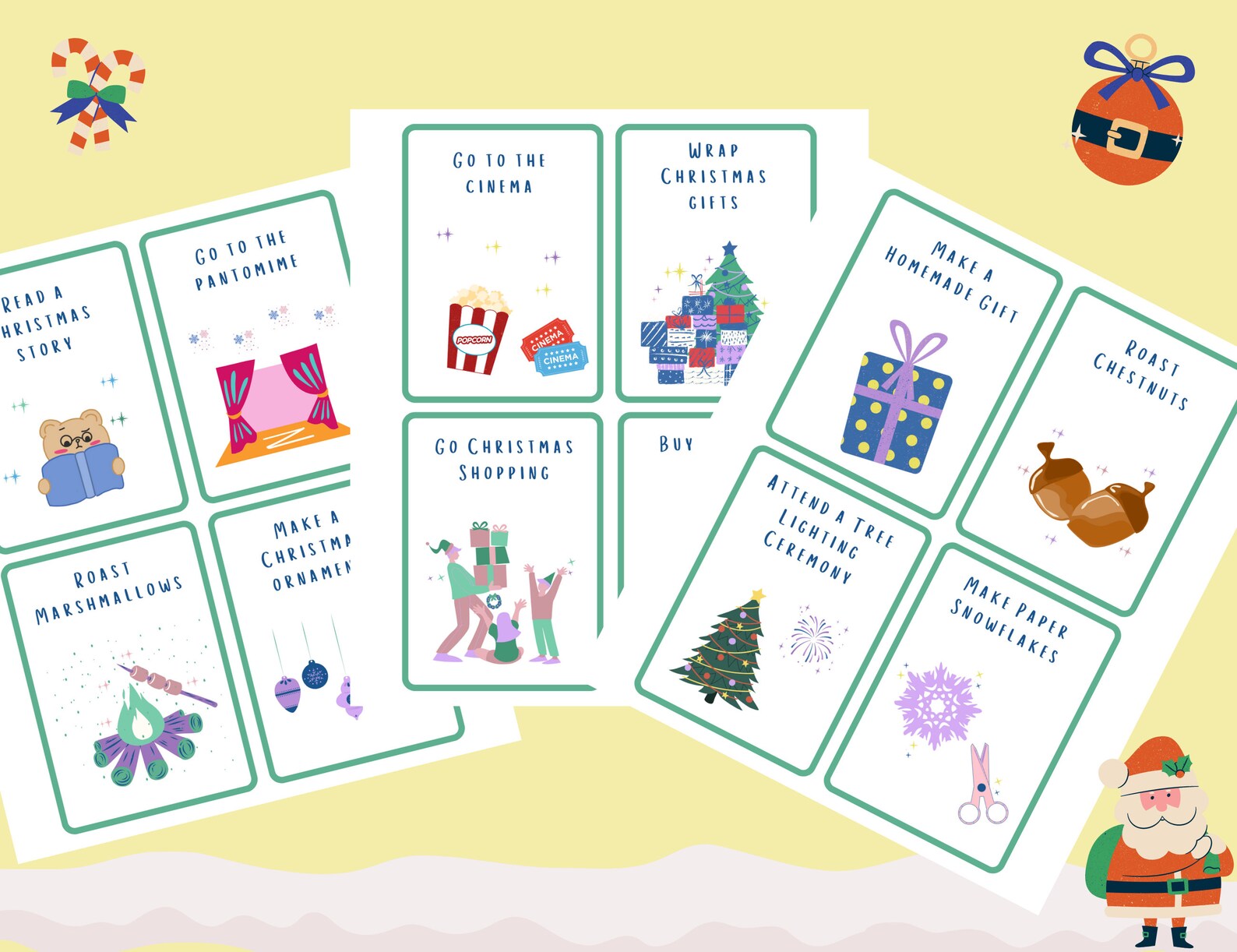 52 Printable Advent Activity Cards. Family Advent Activities. Instant ...