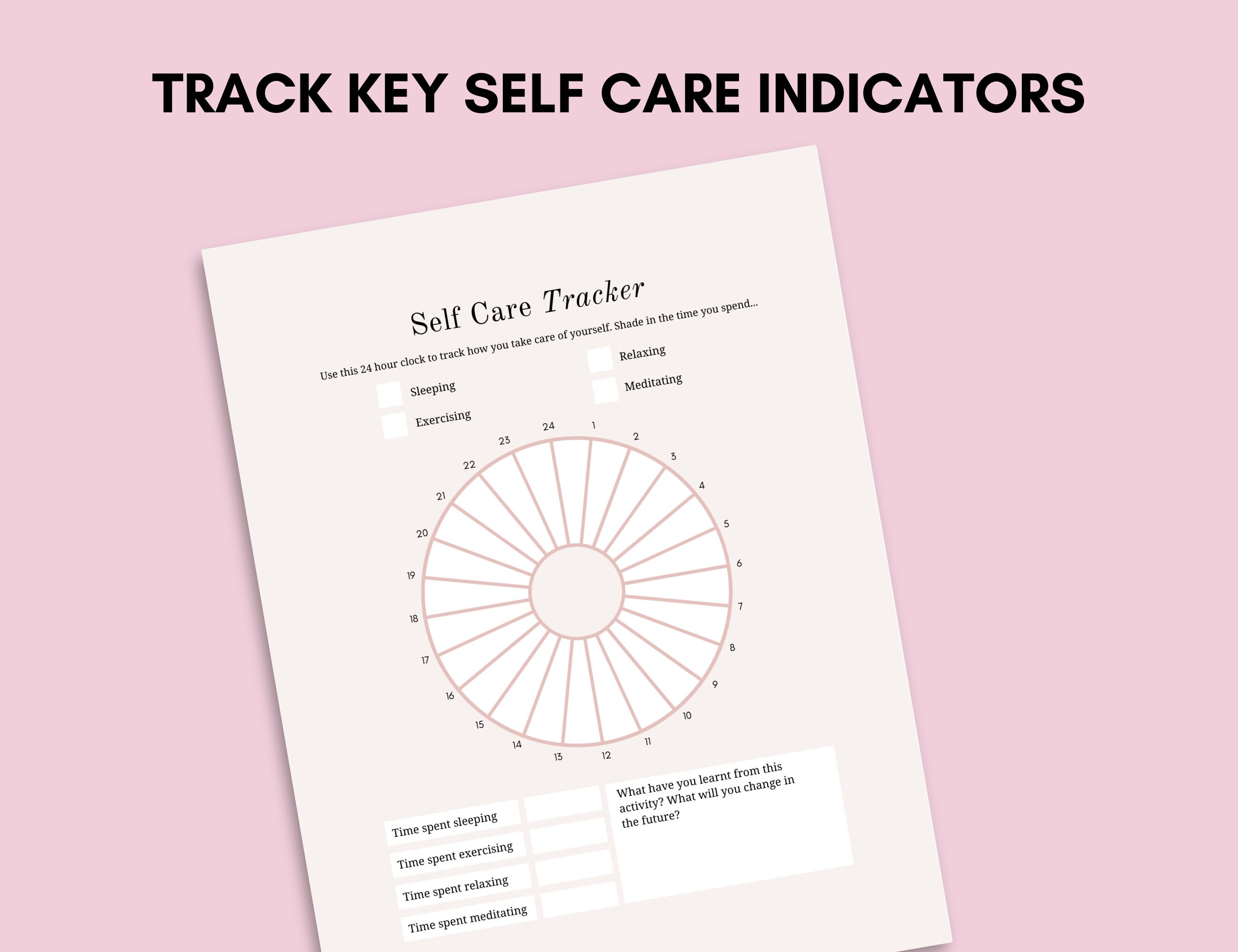 Habit Tracker Printable or for iPad or Tablet Circle Tracker Self Care ...