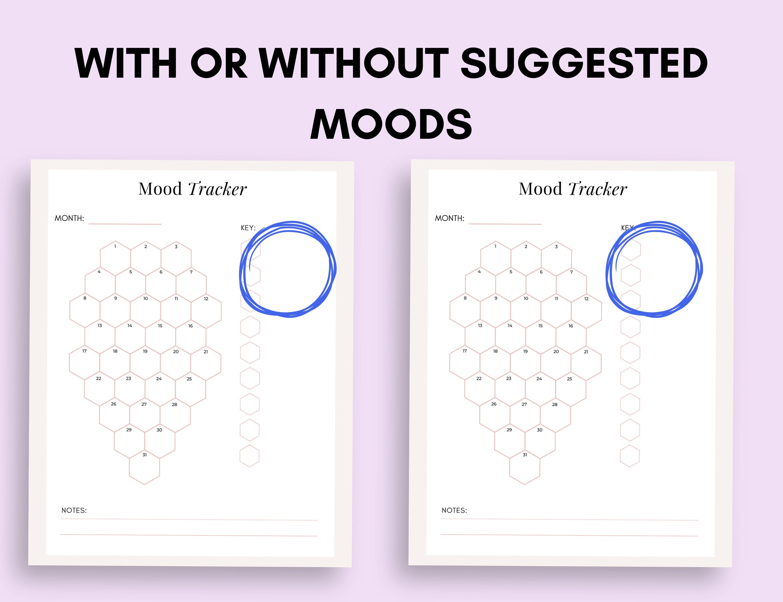 Mood Tracker Printable Instant Download Keep a Mood Journal Print Out ...
