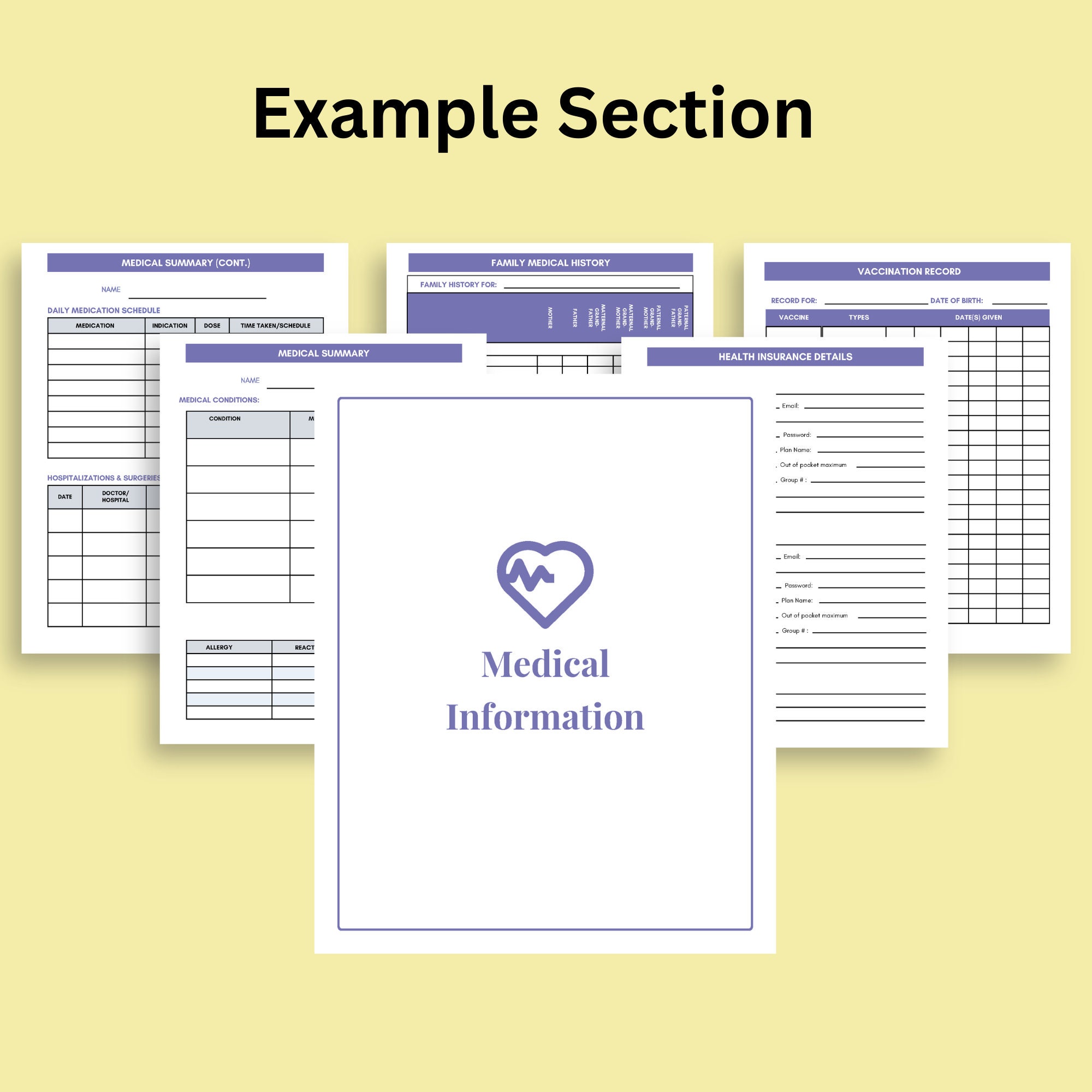 Emergency Binder. Editable in Case of Emergency Binder. Fillable ...