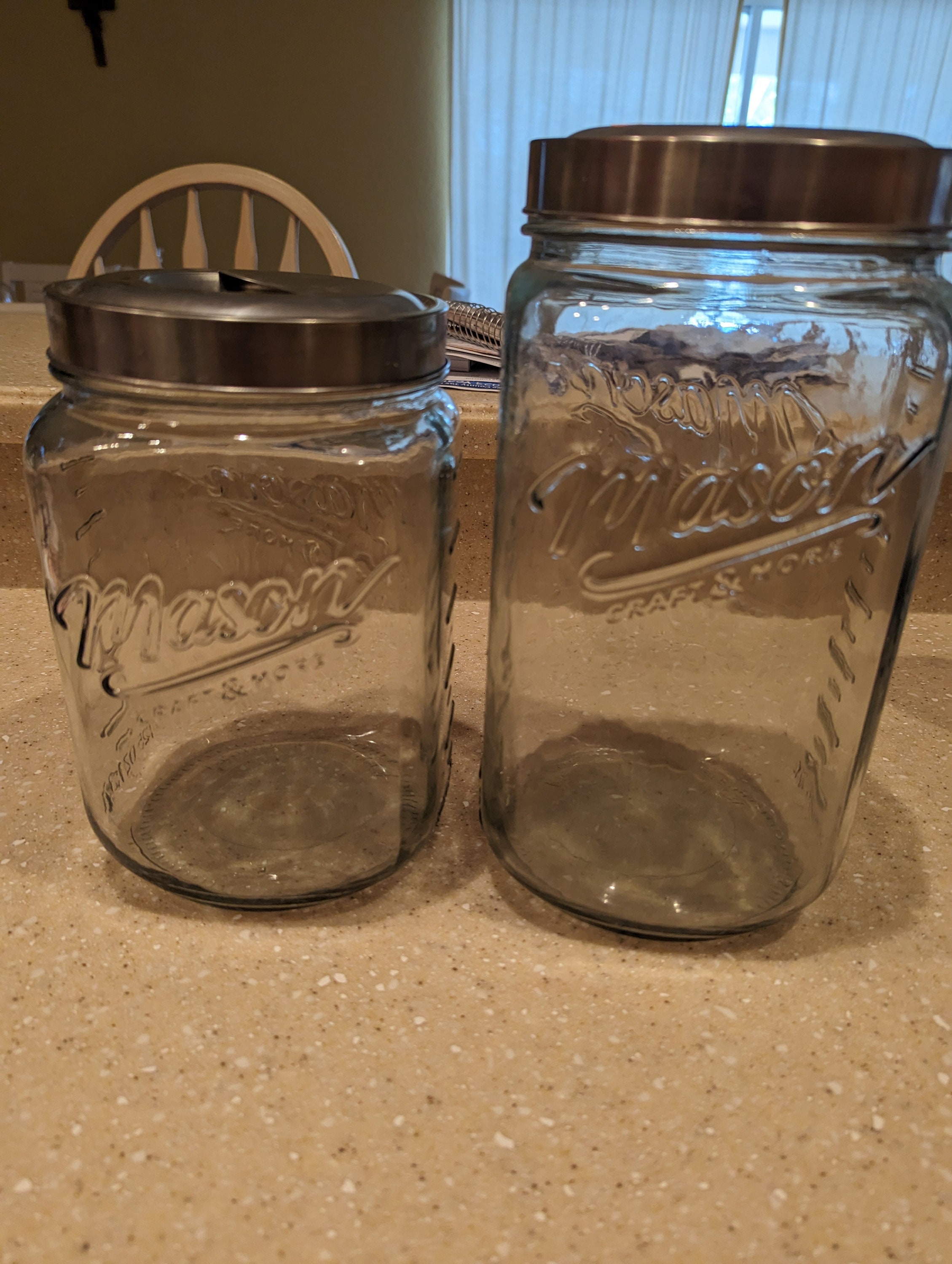 Vintage Style Mason Craft & More Glass Canister 125oz/3.7l- PBA FREE - Etsy